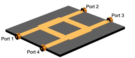 Model Of A Quadrature 90° Hybrid Coupler Is Simulated By Comsol Download Scientific Diagram
