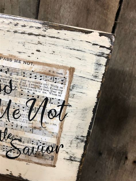 Pass Me Not O Gentle Savior Hymn Sign Inspirational Sign Etsy