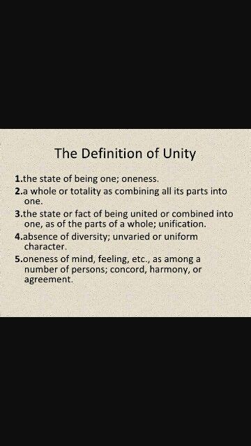 unity definition unity definitions facts
