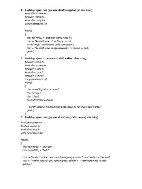 Contoh Program Menggunakan Strcat Pdf