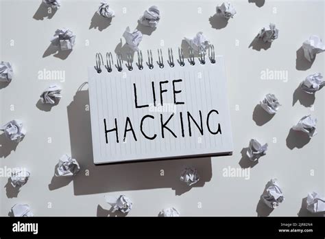 Conceptual Caption Life Hacking Business Concept Simple And Clever Techniques In Accomplishing