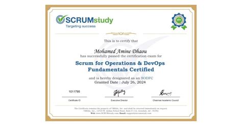 Mohamed Amine Dhaou On Linkedin I Passed The Scrum For Operations And Devops Fundamentals