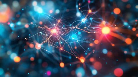 neural network connections in a vibrant data visualization artwork