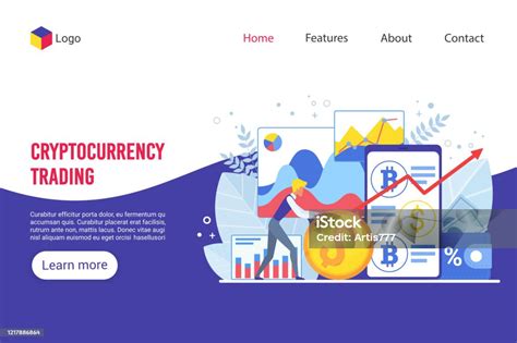 거래 플랫폼 아이소메트릭 방문 페이지 템플릿 온라인 금융 시장 분석 암호 화폐 거래 암호 화폐 상인 만화 캐릭터 브로커 서비스 웹 페이지 디자인 레이아웃 3차원 형태에 대한