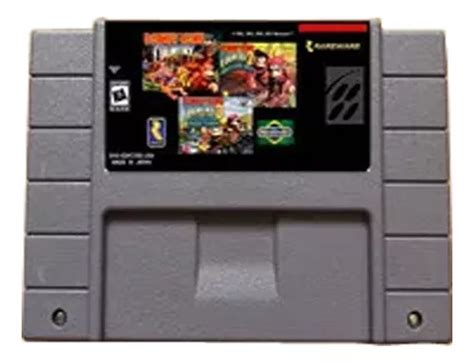 Cartucho Fita Super Nintendo Donkey Kong Trilogia 3 Jogos