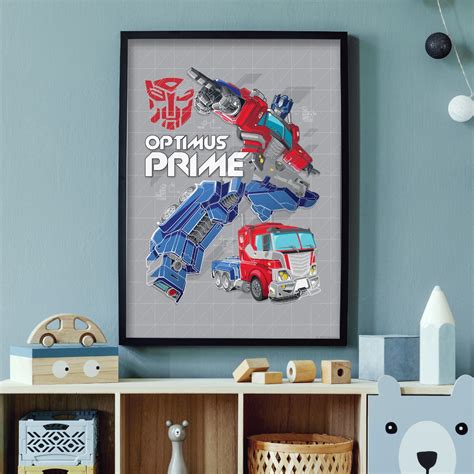 Transformers Print Optimus Prime Blueprint Print Uk