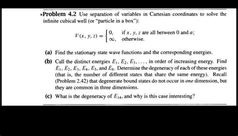 Solved Problem 42 Use Separation Of Variables In Cartesian