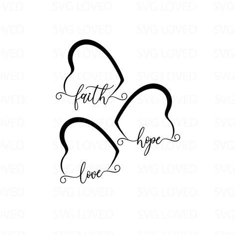 Faith Hope Love PNG EPS Blessed Svg Bible Verse Svg God Svg He Is Risen Svg Pray Svg Redeemed