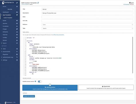 Portainer Application Templates