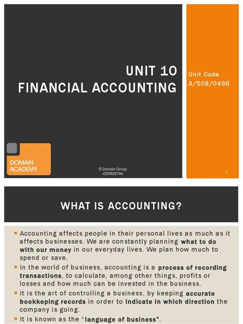 Unit 10 Lecture 1 Pdf Debits And Credits Financial Accounting