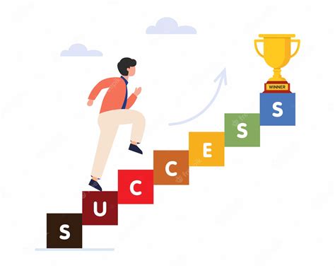 Premium Vector Take A Step Towards Your Goal Achievement Concept Of Goal Achievement