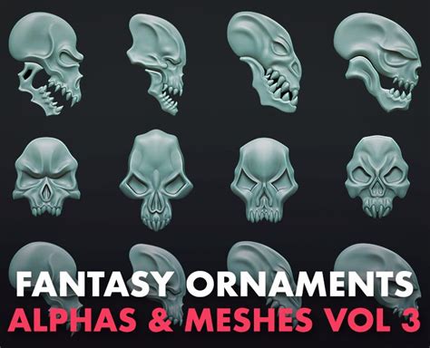 FREE Fantasy Ornaments Alphas FlippedNormals
