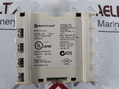 Notifier Iso X Fault Isolator Module 15 32vdc Aeliya Marine Tech