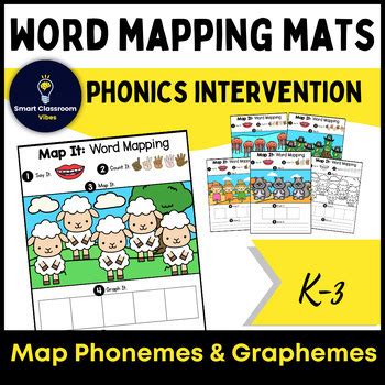 Word Mapping Phonemes Graphemes Multiple Themed Mats By Make It