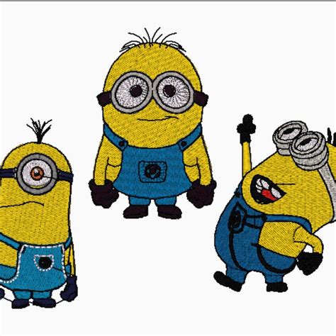 Minion Embroidery Design Etsy