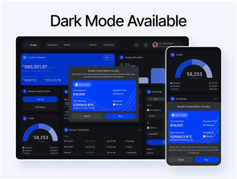 Poptrade Trading Dashboard Ui Kit 90屏双配色电商销售交易管理后台仪表盘界面设计figma模板套件