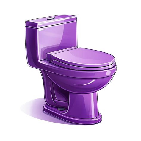 Premium Vector Purple Color Toilet Flat Vector White Background Isolated
