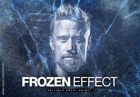 Frozen Photo Effect Layout Stock Template Adobe Stock