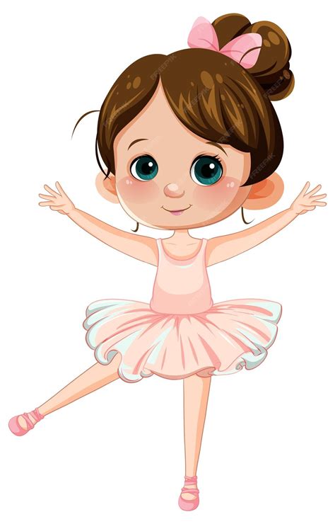 Free Vector Cute Ballet Dancer Cartoon Character