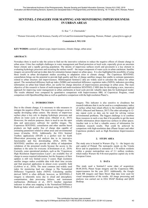 Pdf Sentinel 2 Imagery For Mapping And Monitoring Imperviousness In Urban Areas