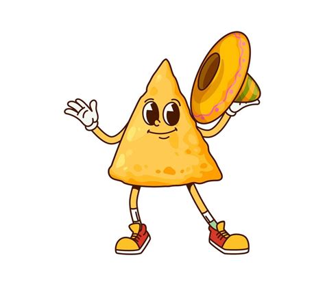 Mexico Tortilla Nacho Chip Groovy Cute Character 59408778 Vector Art At Vecteezy