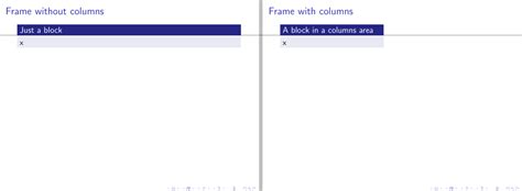 Beamer Vertical Alignment Of Blocks With And Without Columns Tex