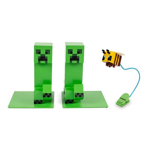 Minecraft 2 Piece Reader Bundle Light And Bookends Free Shipping