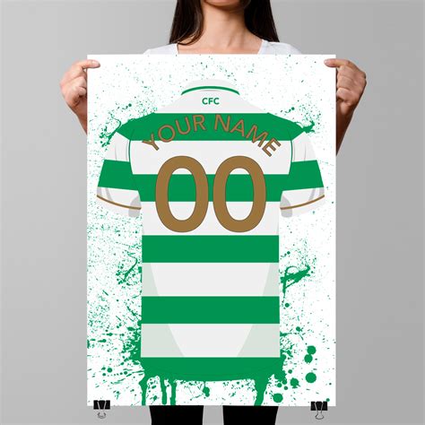 Celtic Football Posters Personalised Football Poster Celtic Posters