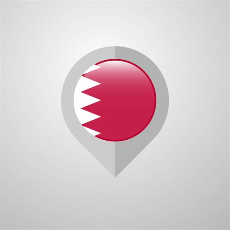 Map Navigation Pointer With Bahrain Flag Design Vector Vector Art At Vecteezy