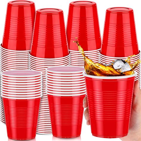 Amazon Roshtia 500 Pcs 18 Oz Christmas Red Disposable Plastic Cups