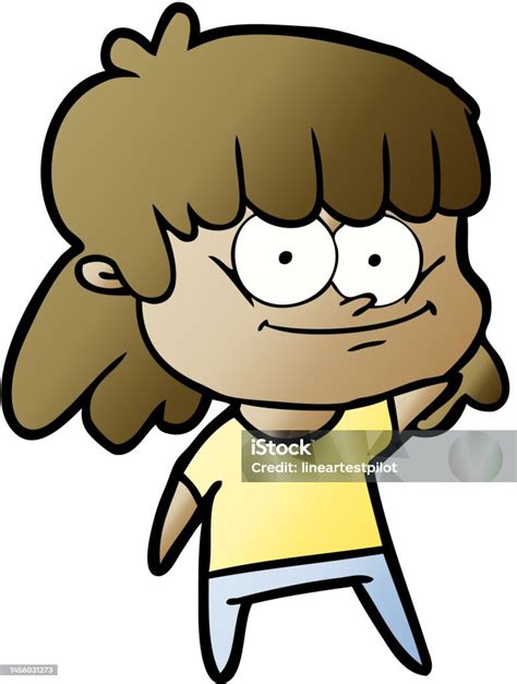 Cartoon Girl Smiling Stock Illustration Download Image Now Adult