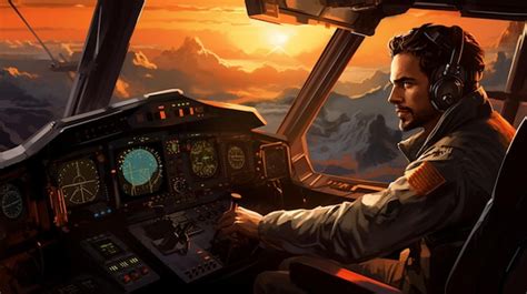 Premium Ai Image Pilot In The Cockpit