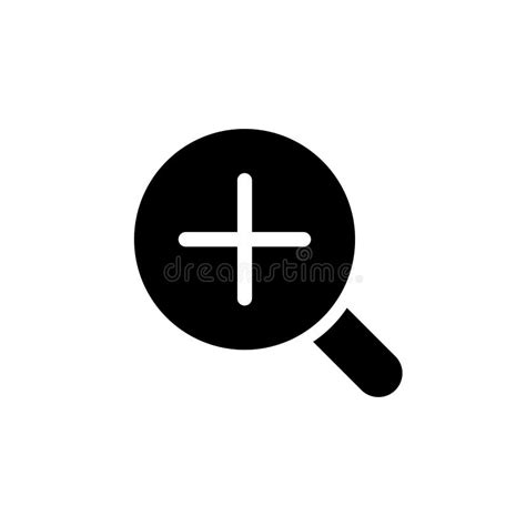 Magnifier And Plus Black Glyph Ui Icon Stock Vector Illustration Of Concept Phone 254404068