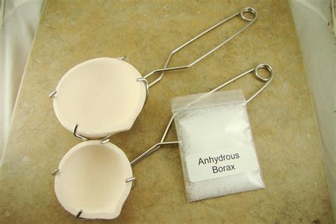 Large And Small Crucible Dish And Tong Kit Borax Gold Recovery Melting S