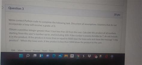 Solved D Question Pts Write Correct Python Code To Chegg