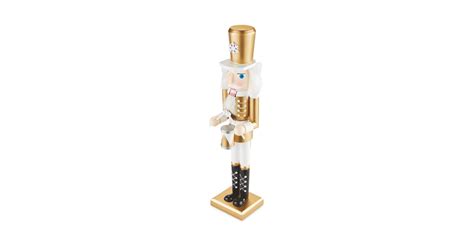 38cm Metallic Wooden Nutcracker Aldi Uk