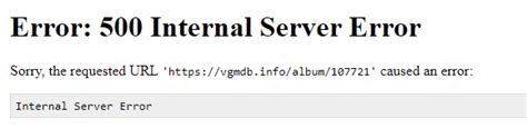 Error 500 · Issue 70 · Hufmanvgmdb · Github