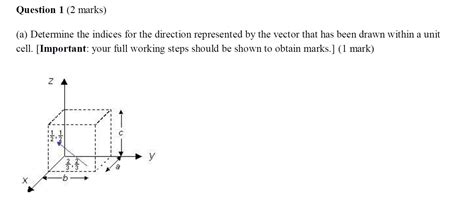 Solved Determine The Indices For The Direction Represented Chegg