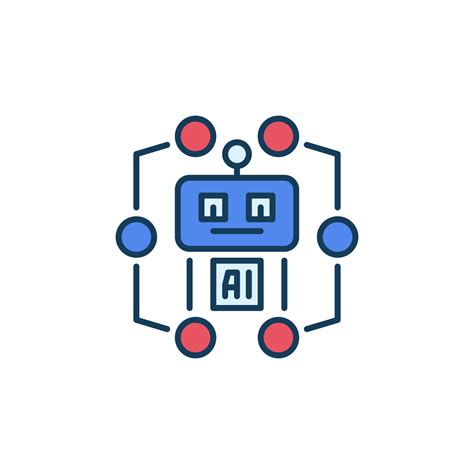 artificial intelligence ai robot vector concept colored icon 23093168