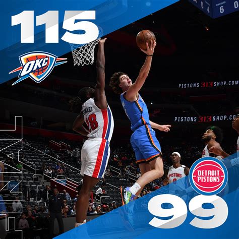 Thunder Vs Pistons Play By Play Highlights And Reactions Hoopshype