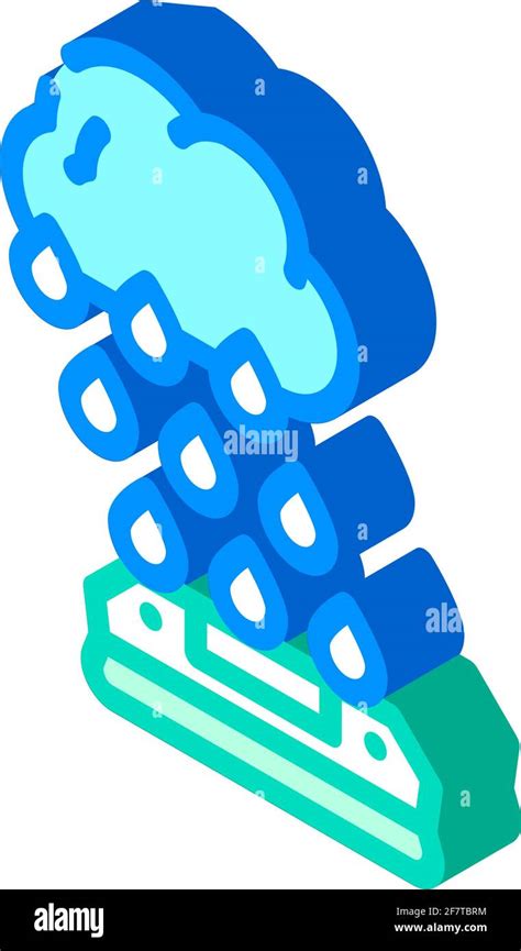 Rain Sensor Isometric Icon Vector Illustration Color Stock Vector Image