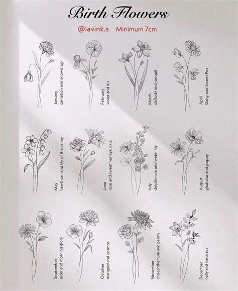 Birth Month Flower Bouquet Svg Bundle Flower Svg Floral Svg Birth