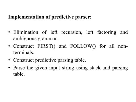 Top Down Parsing PPT