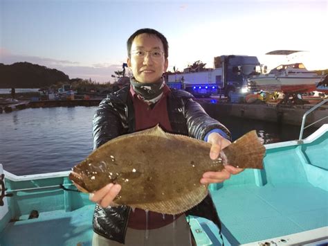 カセ釣りで岡本さんがヒラメをゲット磯釣りカセ釣りボート釣りの石倉渡船三重県紀北町