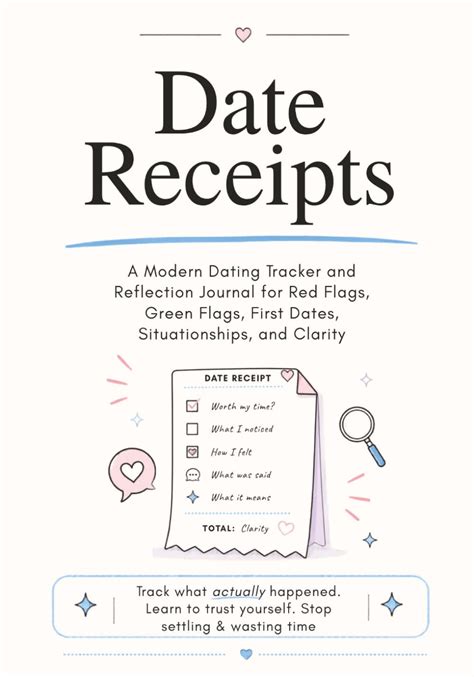 Date Receipts A Modern Dating Tracker And Reflection Journal For Red