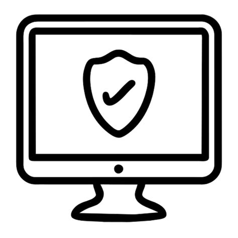 Premium Vector Safe Computer Icon Outline