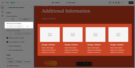 Image With Text Columns Section Blum Theme