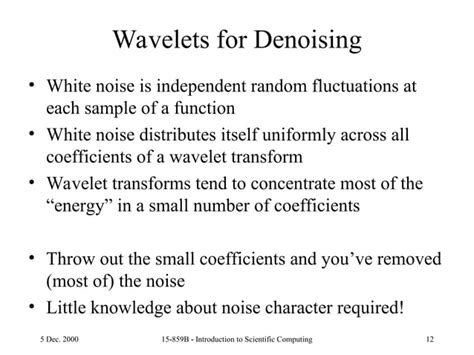 wavelets transofrm applications intro ppt