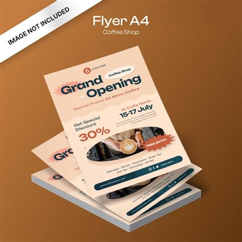 Coffee Shop Flyer Template Premium Vector