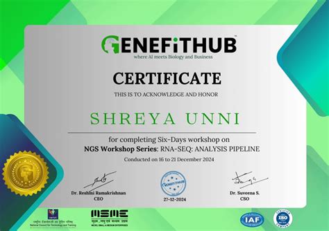 Shreya Unni On Linkedin Ngsworkshop Rnaseq Bioinformatics Genomics Dataanalysis…